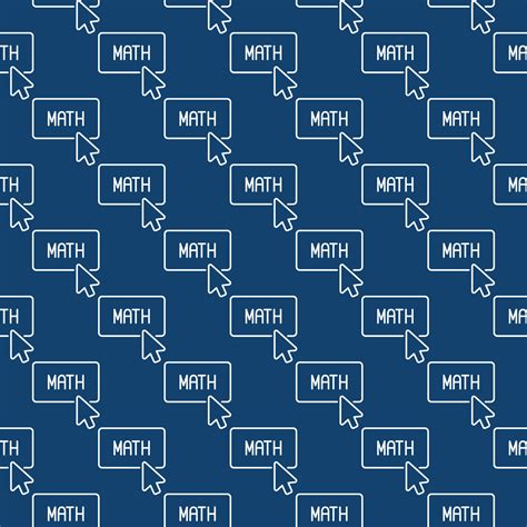 Mouse Click On Math Button Vector Mathematics Blue Outline Seamless Pattern 25361615 Vector Art