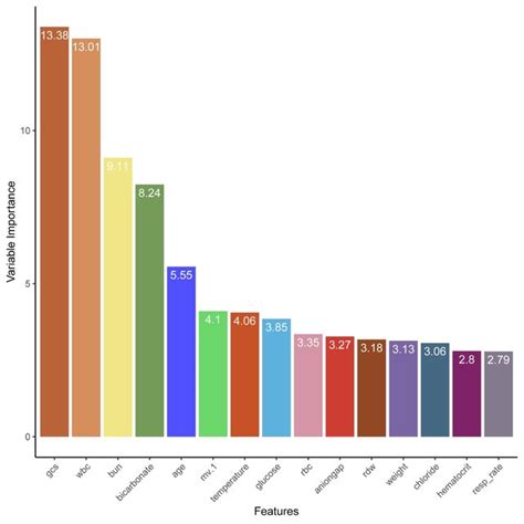 The Top 15 Key Features Identified By Recursive Feature Elimination