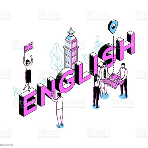 영어 현대 라인 Isometry 디자인 스타일 일러스트 Brand Name Smart Phone에 대한 스톡 벡터 아트 및 기타