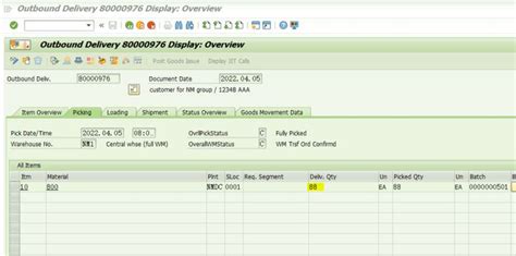 Sap Wm And Shipping Integration Copy Wm Quantity Sap Segmentation