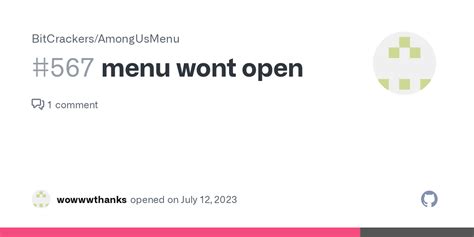 Menu Wont Open · Issue 567 · Bitcrackersamongusmenu · Github