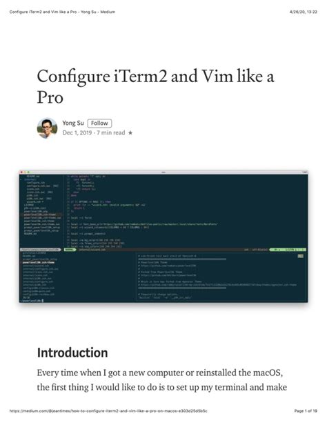 configure iterm2 and vim like a pro yong su medium pdf pdf