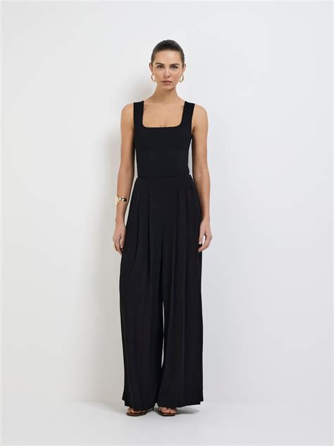 Adele Pant Black Wide Leg Pants Sheike