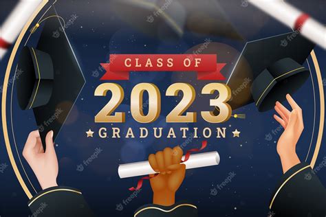 Free Vector Realistic Class Of 2023 Background Free Vector Realistic Class Of 2023 Background