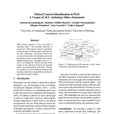 Ethical Concern Identification In Nlp A Corpus Of Acl Anthology Ethics Ethical Concern Identification In Nlp A Corpus Of Acl Anthology Ethics