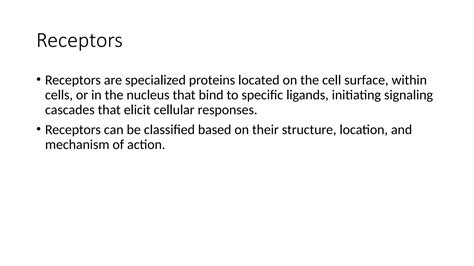 Receptors Physiology Different Types Of Cell Receptors Ppt