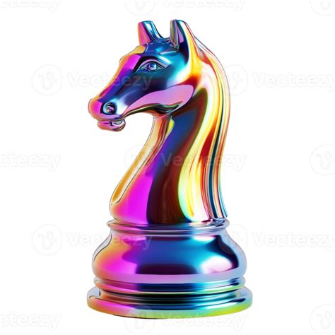Iridescent Knight Chess Piece Design Concept 55660090 Png