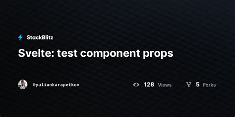 Svelte Test Component Props Stackblitz