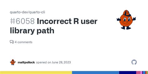 Incorrect R User Library Path · Issue 6058 · Quarto Devquarto Cli