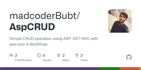 GitHub MadcoderBubt AspCRUD Simple CRUD Operation Using ASP NET MVC With Ajax Json BootStrap