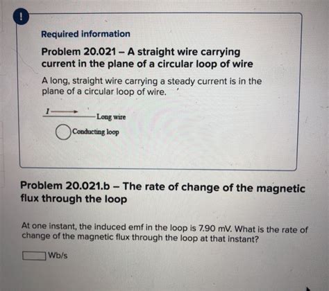 Solved Required Information Problem A Straight Wire Chegg
