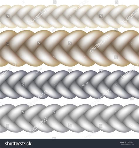 Woven Braid Vector Stock Vector Royalty Free 294069971
