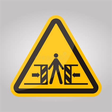 Beware Crushing Symbol Sign Isolate On White Backgroundvector