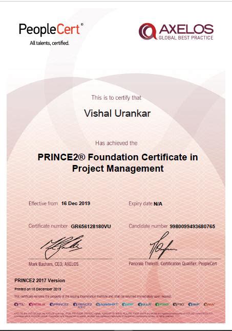 Vishal Urankar On Linkedin Prince2foundation Projectmanagment