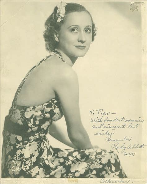 Ruby Abbott Autographed Inscribed Photograph 07 27 1937 Historyforsale Item 295027