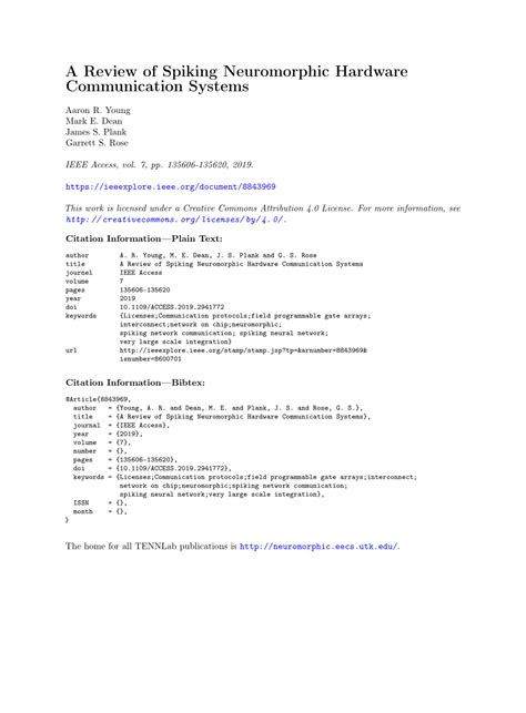 Pdf A Review Of Spiking Neuromorphic Hardware Communication Systems