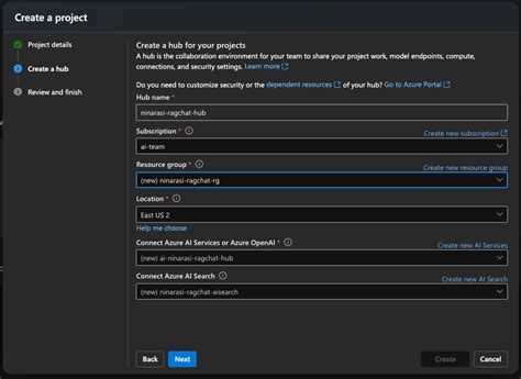 Create AI Project RAG Chat App On Azure AI Foundry