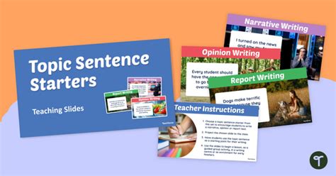 Teel Paragraph Sentence Starters Teach Starter