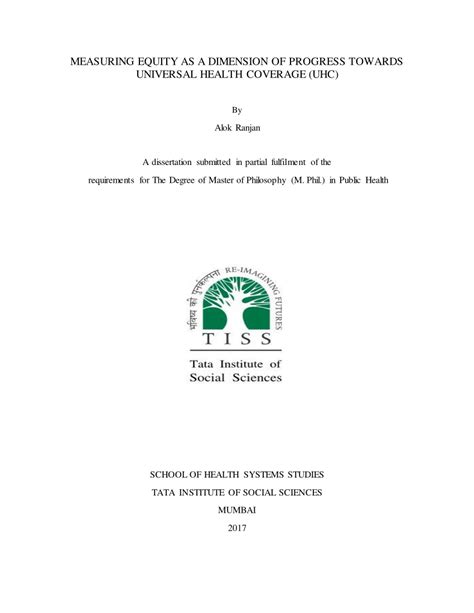 Pdf Measuring Equity As A Dimension Of Progress Towards Universal