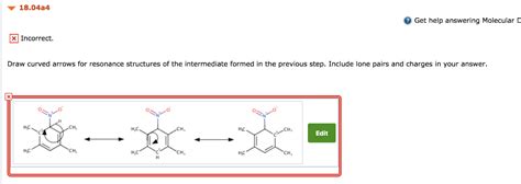 Solved 18 04a4 Get Help Answering Moleculard X Incorrect