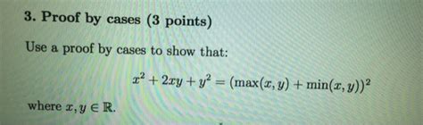 solved proof by cases use a proof by cases to show that x 2