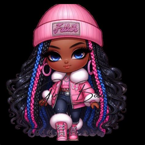 Pink And Blue Chibi Girl Chibi Beauties Chibi Dolls Pink Chibi