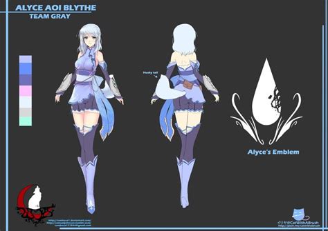 Rwby Oc Team Gray Alyce Aoi Blythe Weiss Redesign Rwby Fanmade