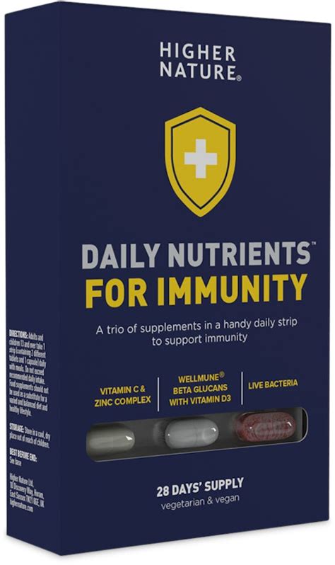 Higher Nature Daily Nutrients For Immunity 28 Capsules Medino