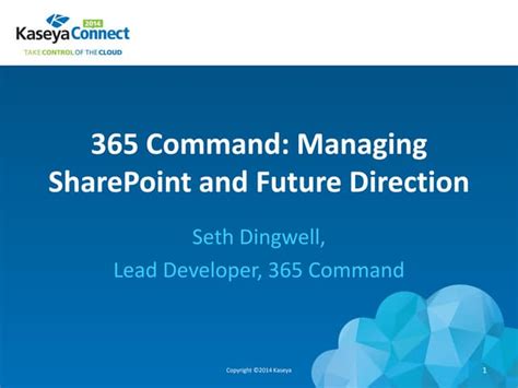 365 Command Managing Sharepoint In Office 365 Pdf
