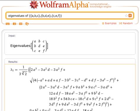 Matrix Mathematica Won T Give Eigenvectors But Wolfram Alpha Will What Am I Doing Wrong