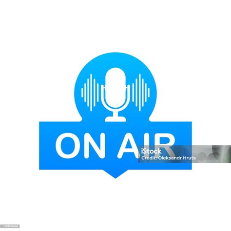 라이브 방송과 같은 팟 캐스트 아이콘 Podcast 배지 아이콘 스탬프 로고 라디오 방송 또는 스트리밍 벡터 그림입니다 로고에