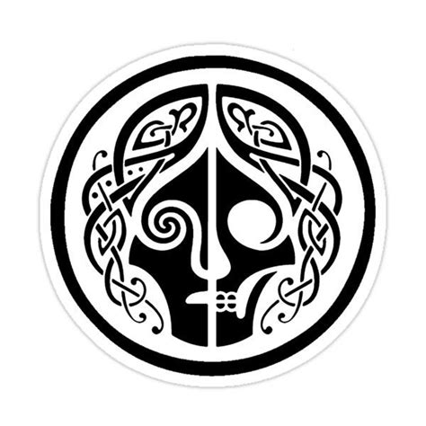 Face Of Hel Design Sticker For Sale By Tim Dirner Viking Tattoo Symbol Norse Tattoo Cool