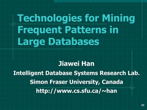 PPT Technologies For Mining Frequent Patterns In Large Databases PowerPoint Presentation ID
