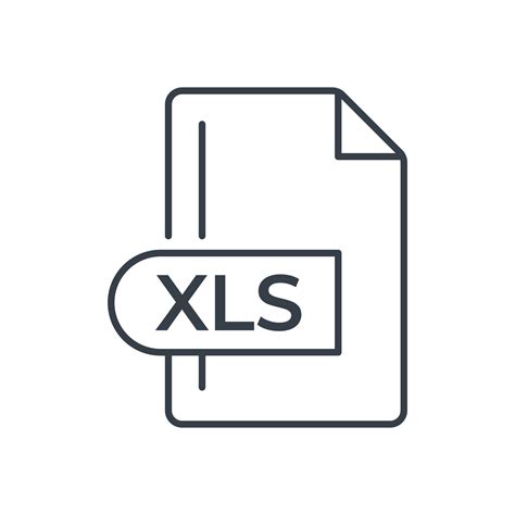 XLS File Format Icon XLS Extension Line Icon Vector Art At Vecteezy