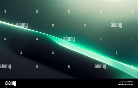 Abstract Emerald And White Waves Background Subtle Gradients Flow Liquid Lines Design Element
