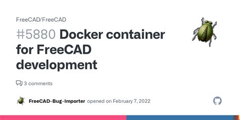 Docker Container For FreeCAD Development Issue FreeCAD FreeCAD GitHub
