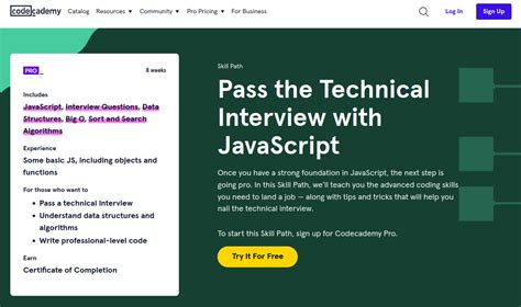 Pass The Technical Interview With Javascript Codecademy By Билигүн