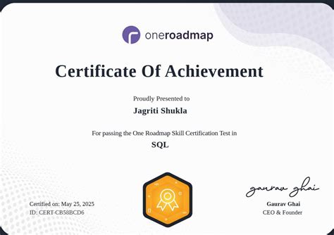 Sql Certification Dataanalysis Careergrowth Continuouslearning Jagriti Shukla