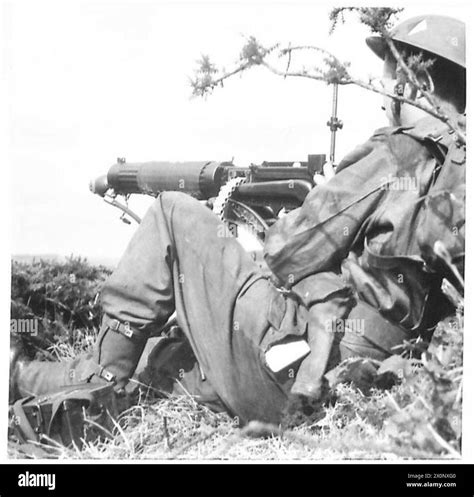 Gunner And His Machine Gunner And His Machine Cut Out Stock Images