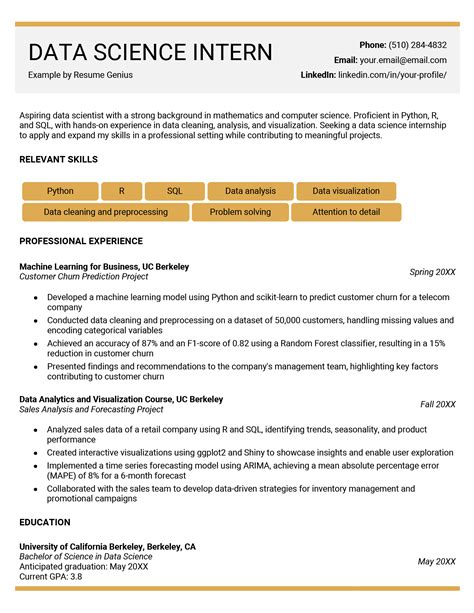 Data Scientist Resume Example And Writing Tips For 2025