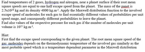 solved could you also apply maxwell distribution function to