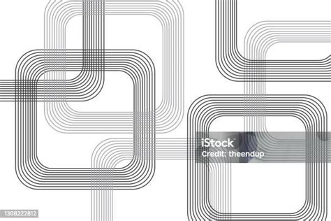 정사각형 모양을 형성하는 얇은 반복 라인으로 만든 추상적 인 배경 패턴 정사각형에 대한 스톡 벡터 아트 및 기타 이미지