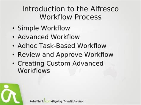 Alfresco Implementing Workflow Ppt