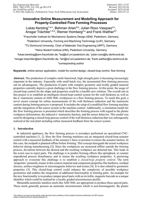 pdf innovative online measurement and modelling approach for property