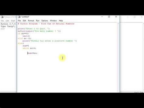 Python Program Find Sum Of Natural Numbers YouTube