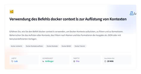 Verwendung Des Befehls Docker Context Ls Zur Auflistung Von Kontexten