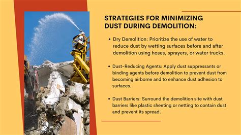 Demolition Dust Control Strategies For Minimizing Dust Generation And
