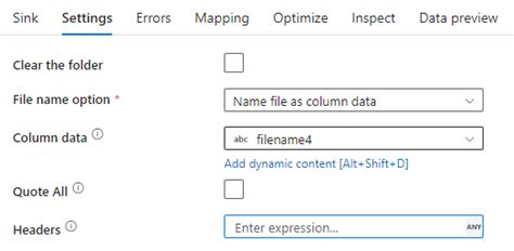 Dynamically Create The Output Folder Name In Azure Data Factory