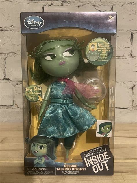 Disney Store Pixar Inside Out Deluxe Talking Disgust Figure Doll Bnib £
