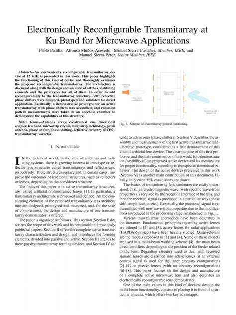 Pdf Electronically Reconfigurable Transmitarray At Ku Band For